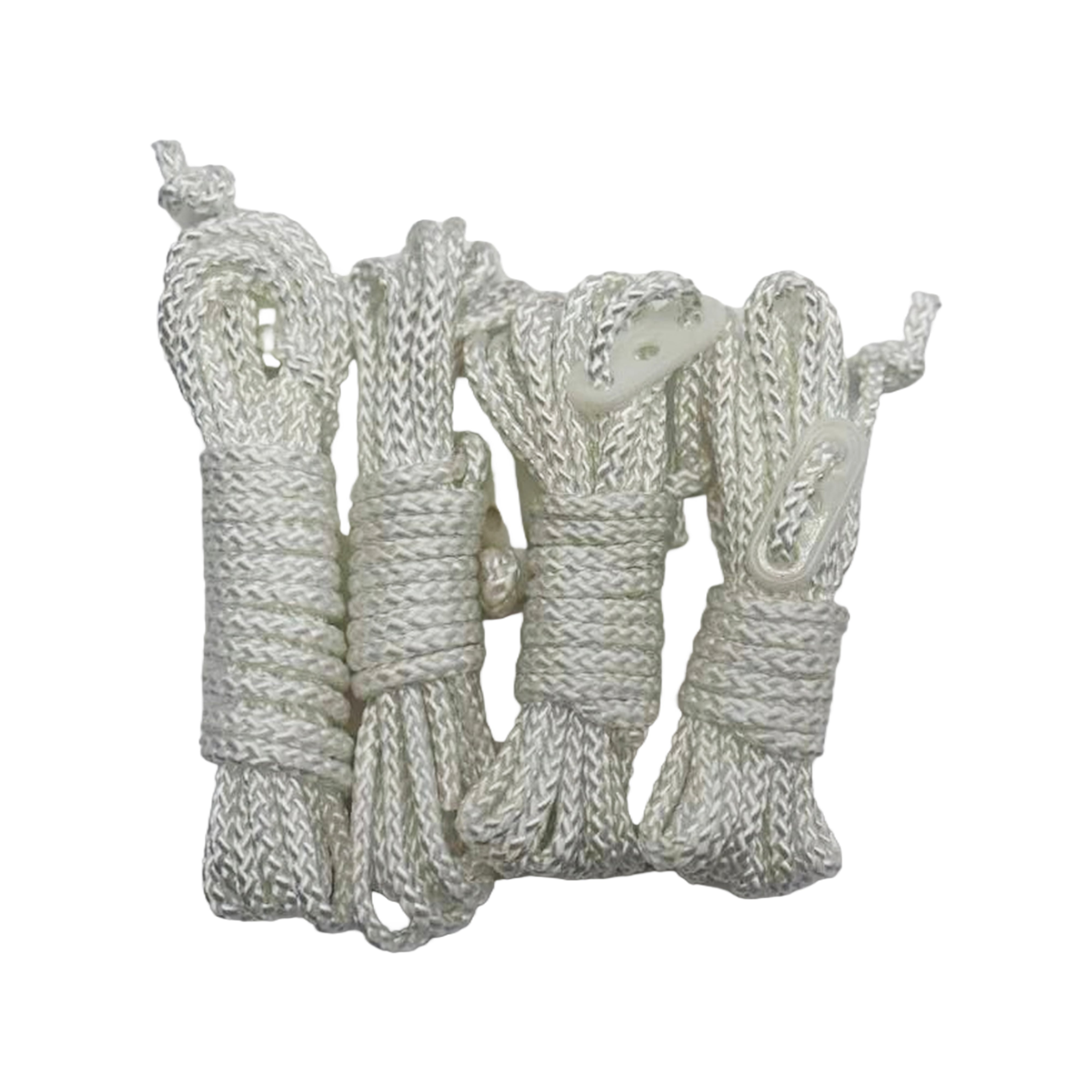 Bush Tracks 4mm Single Guy Rope With Plastic Slider, White 4mm x 3m