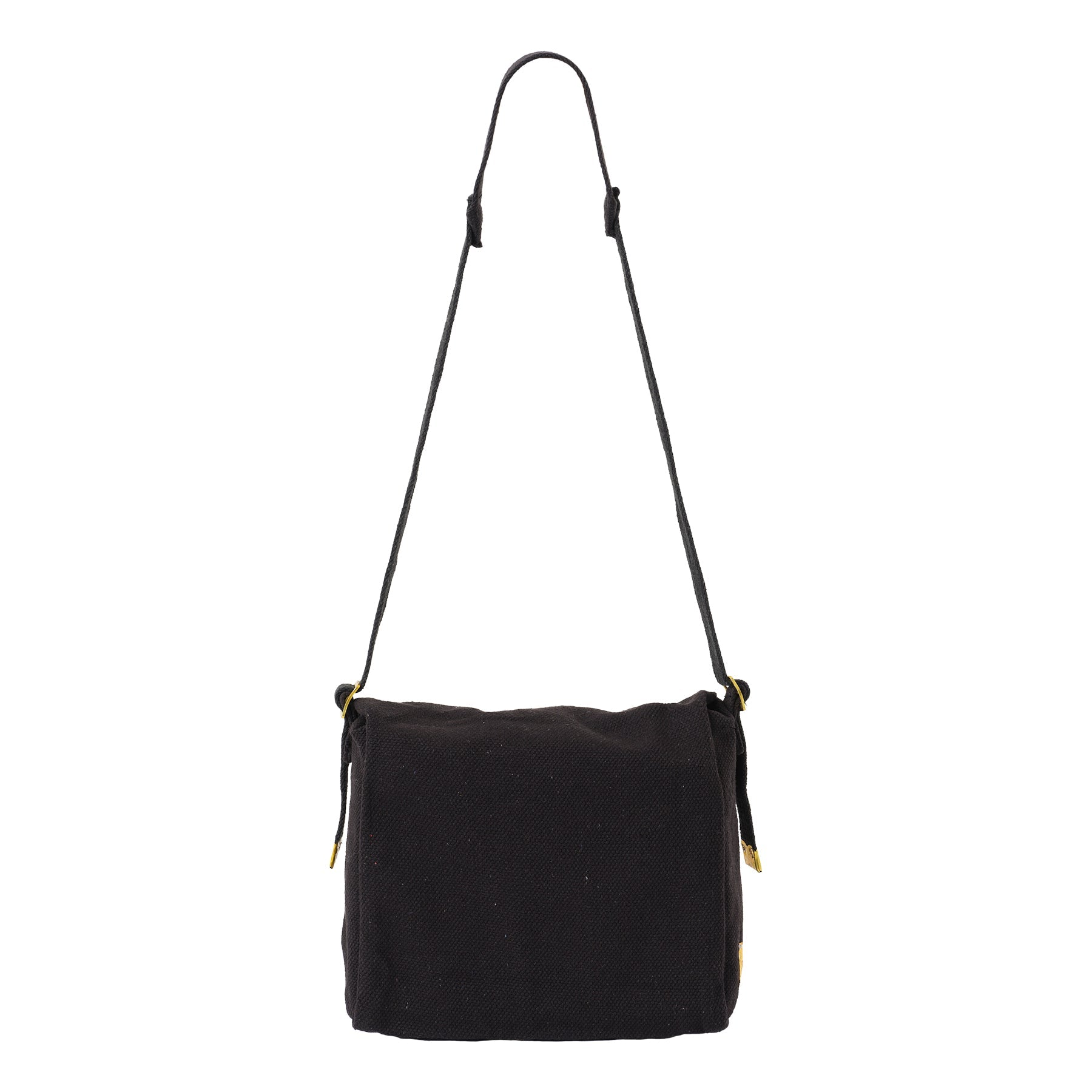Cotton Canvas Webbing Shoulder Bag HAVERSACK BLACK WH2 – Bush Tracks